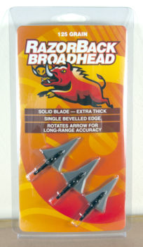 Razorback 2-Blade 125gr Broadheads - Solid Blade 3pk - Beaton Firearms